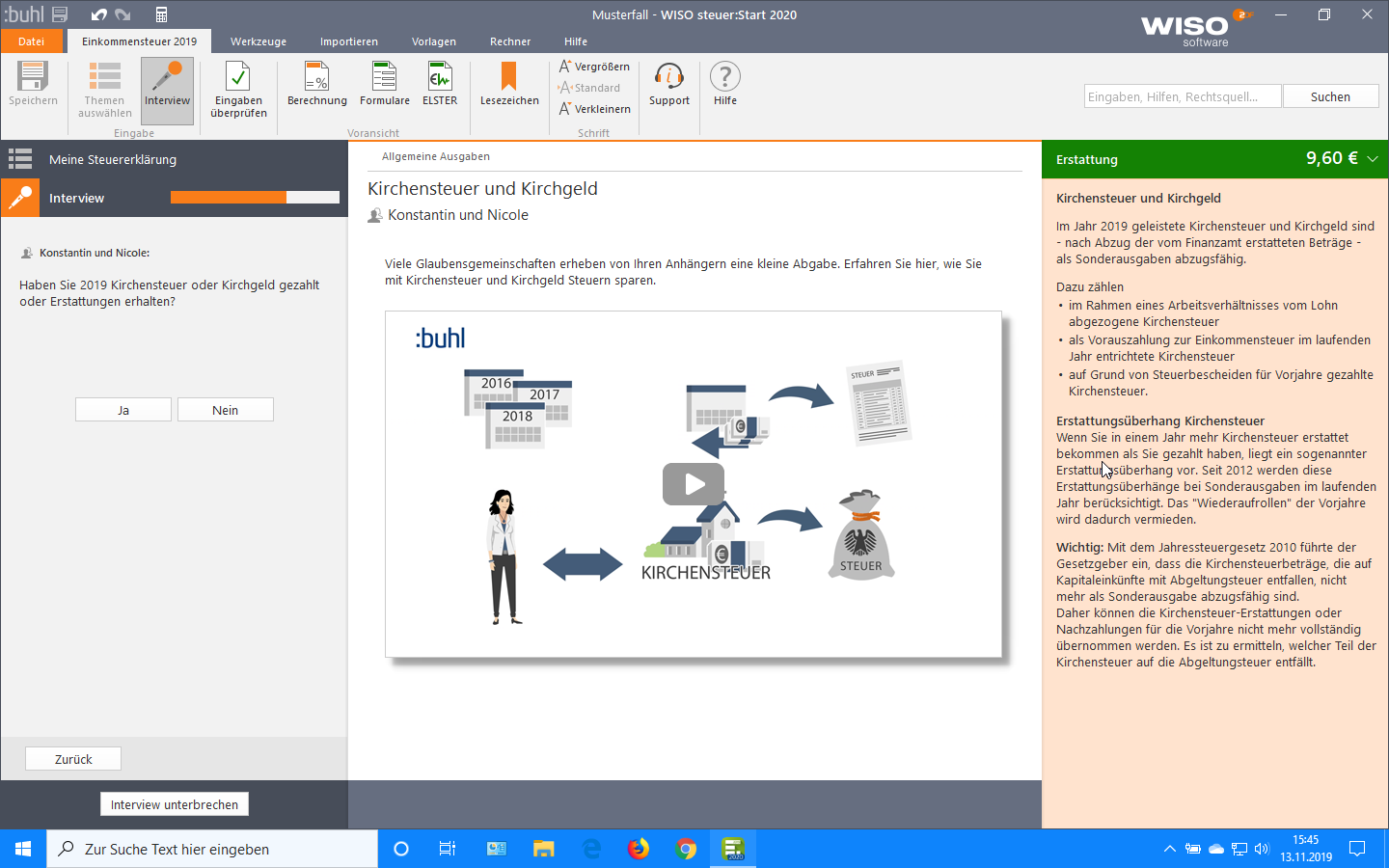 WISO steuer:Start 2020 - die elektronische Steuererklärung